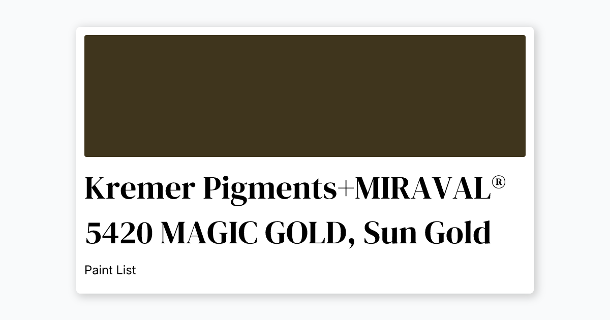 Kremer Pigments Iridescent Pigments MIRAVAL® 5420 MAGIC GOLD, Sun Gold